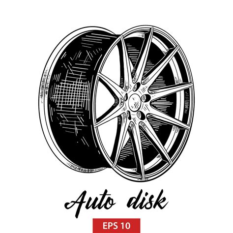 Vector Engraved Style Illustration For Posters Decoration And Print Hand Drawn Sketch Of Auto