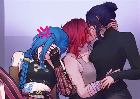 Jinx Vi Caitlyn Arcane Jinx Arcane Vi And 1 More League Of Legends And 1 More Drawn By