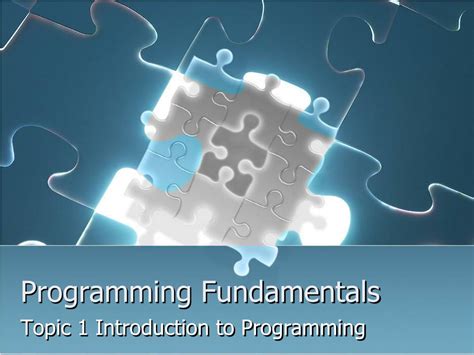 PPT Programming Fundamentals PowerPoint Presentation Free Download ID 2203576