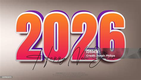 Vetores De Vibrante 2026 Feliz Ano Novo Design Gradiente Números