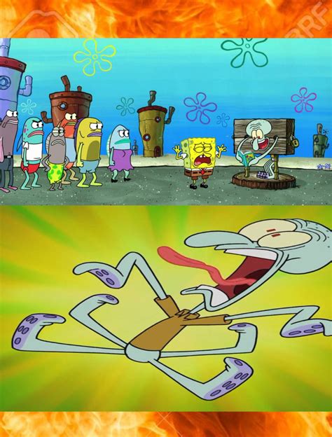 Squidwards Reaction To Little Yellow Book By Jamesdean1987 On Deviantart
