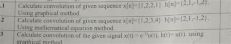 1begin Tabular L Calculate Convolution Of Given Sequence X N 1