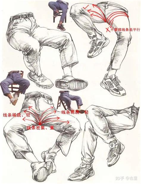 速写十一——裆部与膝盖细节画法 知乎