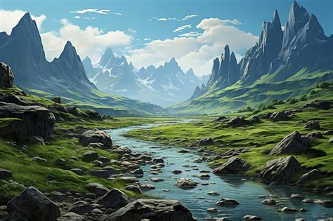 Diverse Climate Landscape Split In Half Premium Ai Generated Image