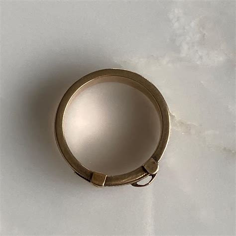 Victorian Buckle 14k Engraved Memorial Ring For Sale At 1stdibs