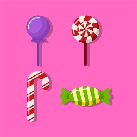 Premium Vector Candy Element Vector Design Collection