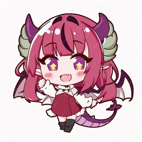 Premium Photo Anime Girl With Pink Hair And Horns And A Purple Dress Generative Ai