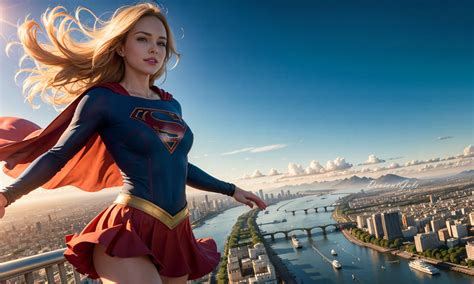 A Joyful Flight With Supergirl By Deviantgals On Deviantart