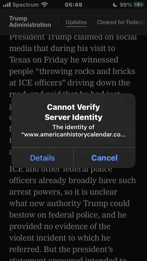 I Keep Getting A Cannot Verify Server Id Apple Community