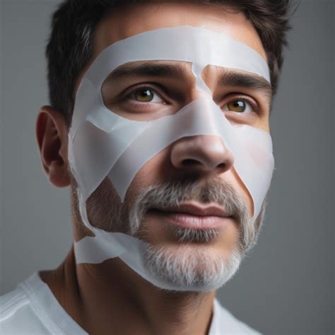 Man Face Covered With White Tape Premium Ai Generated Image