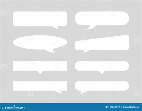 Speech Bubble Horizontal Shape Isolated On Grey Speech Balloon Sign Of Communication Symbol