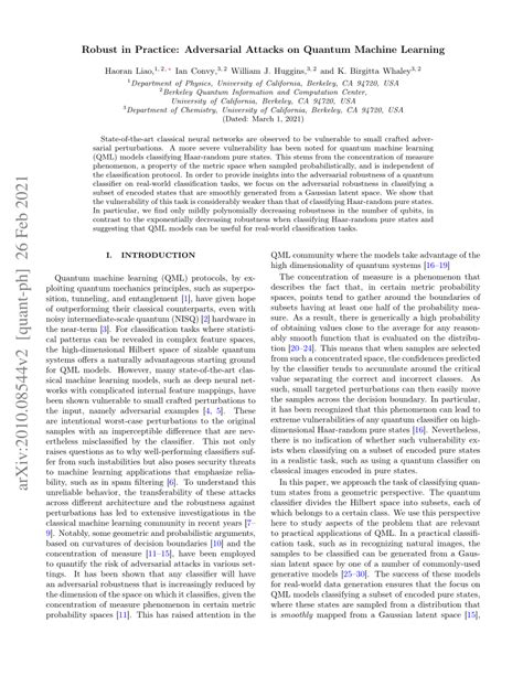 Pdf Robust In Practice Adversarial Attacks On Quantum Machine Learning
