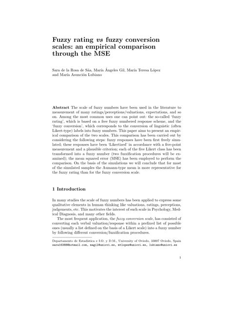 pdf fuzzy rating vs fuzzy conversion scales an empirical comparison