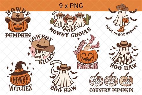 Western Halloween Bundle Retro Halloween Designs 2160540