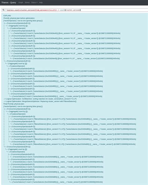 EXPLAIN EXPLAIN ANALYZE PromQL Features Issue Thanos Io Thanos GitHub