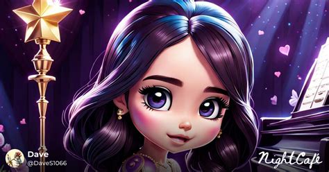 Chibi Sofia Carson Playing Purple Hearts Of Course
