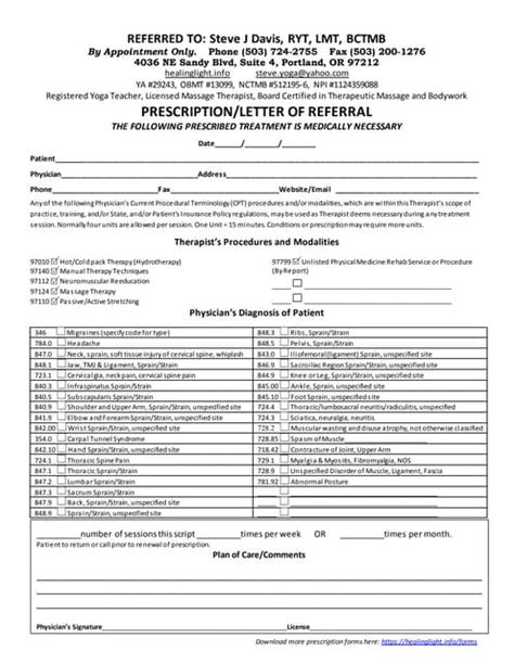Massage Treatment Plan Docx Physical Therapy Wellness