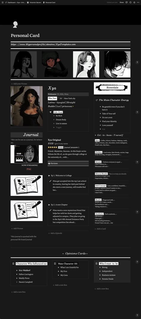 Notion Character Sheet Template