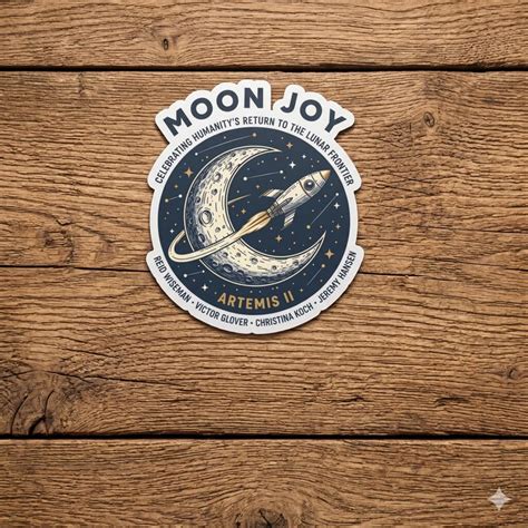 Copy Moon Joy Sticker Artemis Ii Moon Mission Decal Nasa Vinyl
