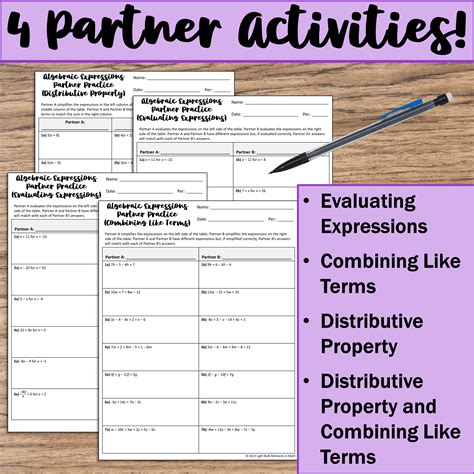 Evaluate Algebraic Expressions Worksheets Free Math Worksheets For