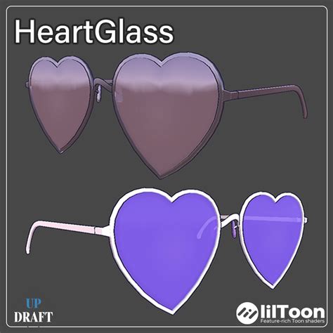 【無料】heartglass【vrchat想定】 Updraft Booth