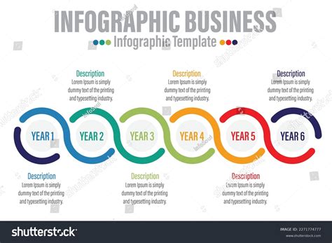 6 Steps Modern Timeline Diagram Progress Stock Vector Royalty Free