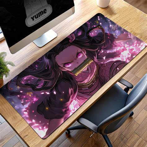 Nezuko Kamado Fierce Battle Mouse Pad Demon Slayer Gaming Desk Mat