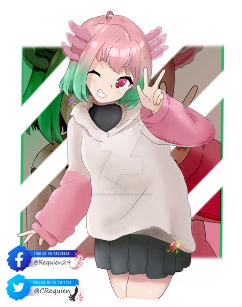 Axolotl Anime Girl 2 By Trainerkaick On Deviantart