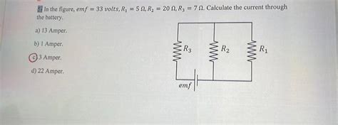 Solved Emf 33 Volts R15Ωr220Ωr37Ω