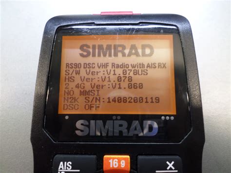 Simrad Hs90 Handset With New Cable For Rs90 Marine Vhf Max Marine Electronics