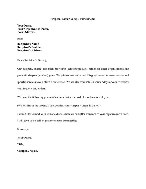 Proposal Letter Sample Proposal Letter Sample For Services Iwriteessays