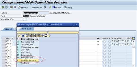 How To Use Variable Size In Bom Sap Community