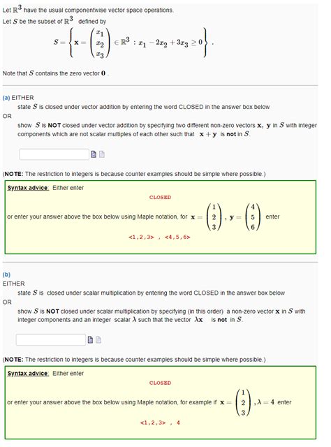 solved let r3 have the usual componentwise vector space