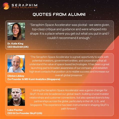 Startups Accelerator Spacetech Seraphim Space Accelerator