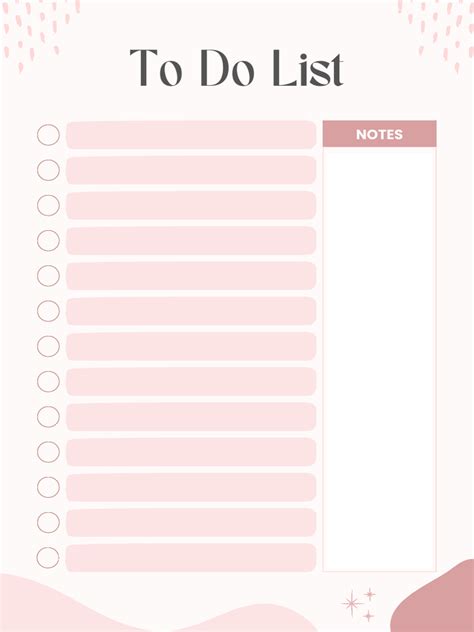 Peach Abstract To Do List Daily Planner Portrait 20250316 194149