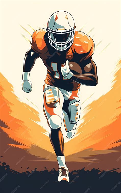Personagem De Futebol Americano Com Equipamento Imagem Gerada Com Ia