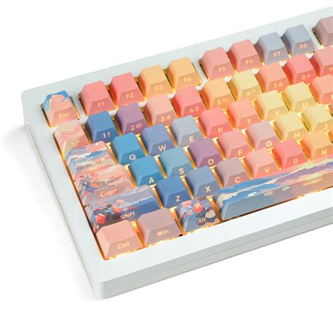 Dagaladoo Shine Through Keycap Set Double Shot Pbt Keycaps 60