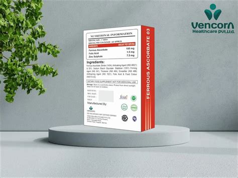 Iron Ascorbate Tablets With Folic Acid At Rs 45box Ferrous Ascorbate