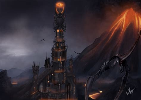 Barad Dur Lord Of The Rings By Valonia Feline On Deviantart Tower