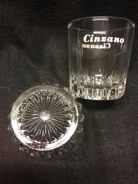 2 Vintage Cinzano Glasses For The Cinzanno Collector Cinzano Etsy