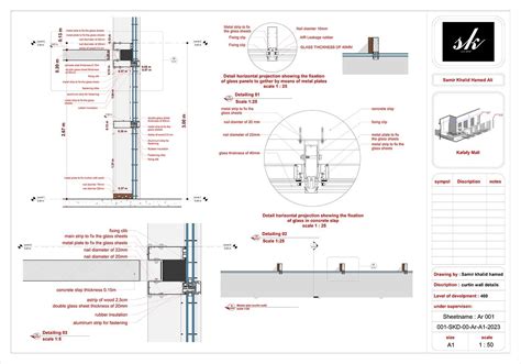 Curtain Wall Details Shop Drawing Behance Curtain Wall Detail