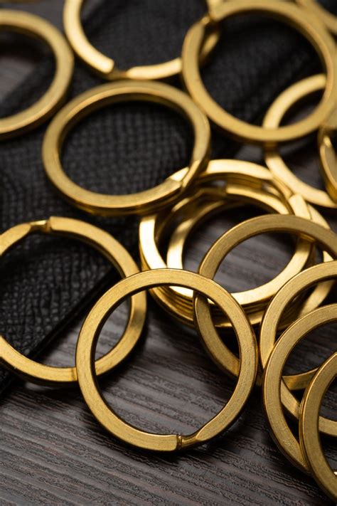 Flat Brass Split Rings Linton Leathercraft Supplies