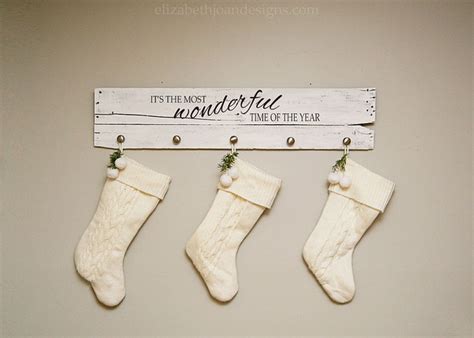 The Most Wonderful Time Of The Year Stocking Hanger Elizabeth Joan