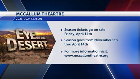 Get Your Season Tickets For Mccallum Theatres 2023 2024 Season