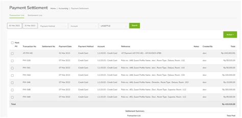 Accounting Payment Settlement Guestpro Knowledge Base