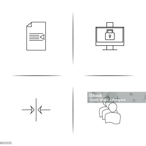 웹 및 텍스트 간단한 선형 아이콘 설정합니다 개요 벡터 아이콘 0명에 대한 스톡 벡터 아트 및 기타 이미지 0명 디자인 맹꽁이자물쇠 Istock