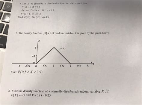 Solved 1 Let X Be Given By Its Distribution Function Fx