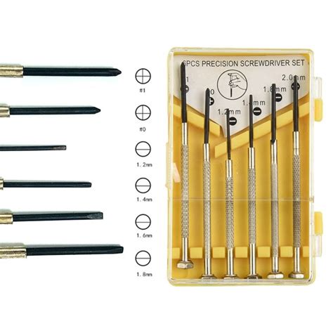 Mini 6 Piece Set Screwdriver Glasses Watch Precision Screwdriver