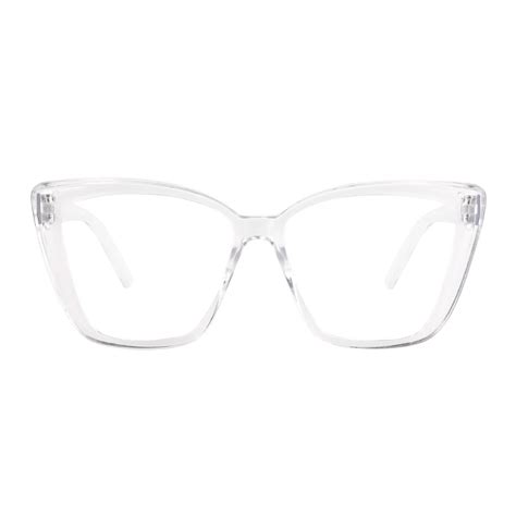 Clear Cat Eye Simple Daily Custom Engraving Eyeglasses Wherelight
