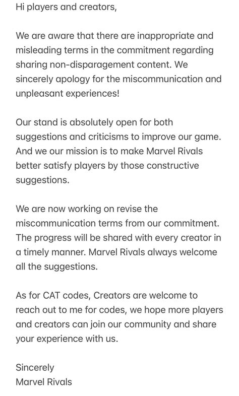 According To Marvel Rivals The Non Disparaging Clause In Content